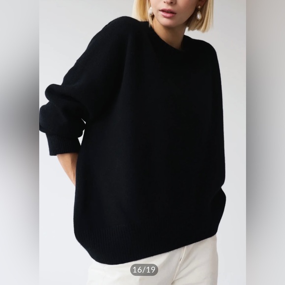 Commense | Sweaters | Commense Black Oversized Boxy Fit Sweater Size ...